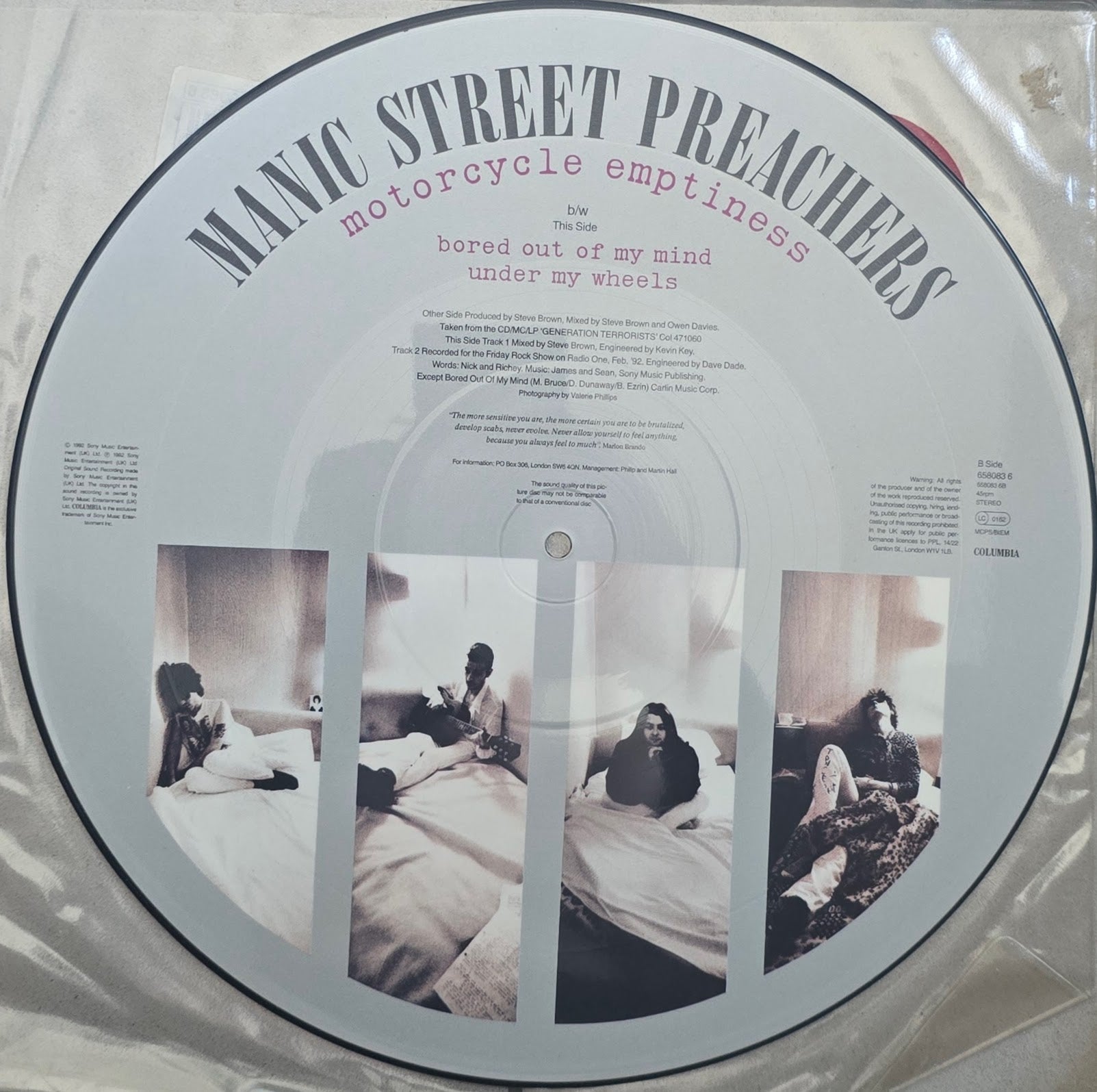 Manic Street Preachers – Motorcycle Emptiness Picture Disc – Vinyl Legend