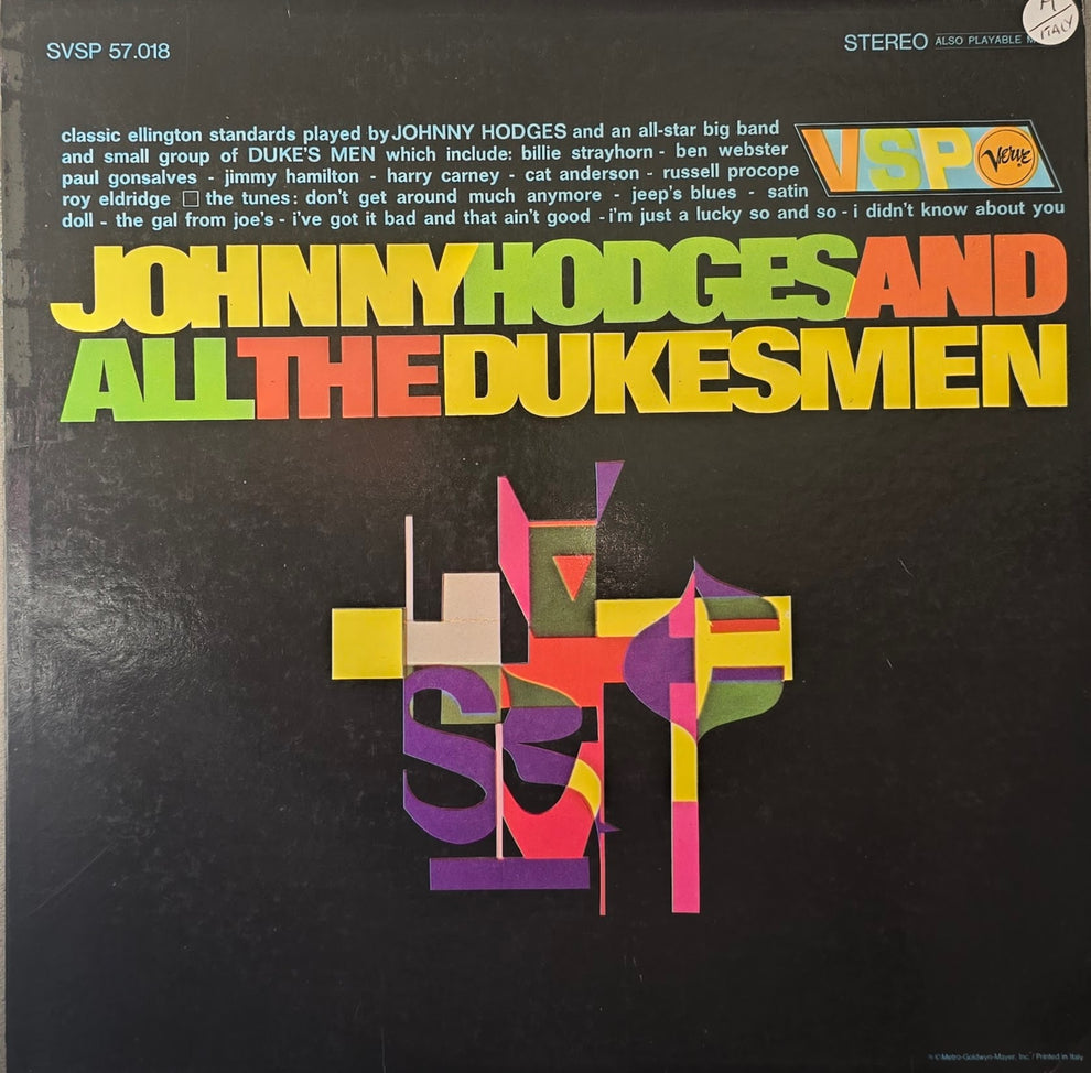 Johnny Hodges & All The Duke's Men – Johnny Hodges & All The Duke's Me ...
