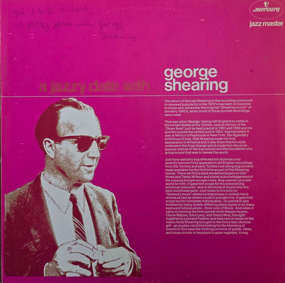 George Shearing – A Jazzy Date With George Shearing – Vinyl Legend